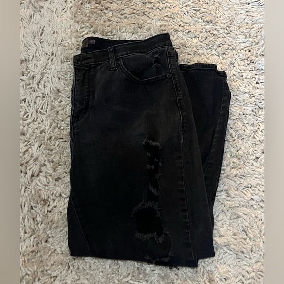 torrid | Jeans | Torrid Sky High Skinny Black Distressed Jeans | Poshmark